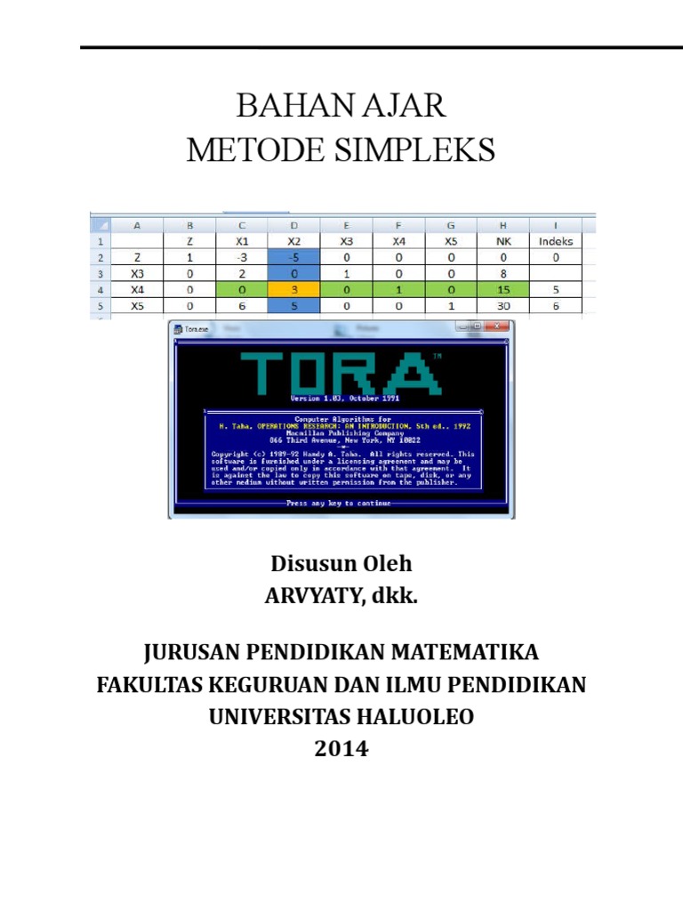 Bahan Ajar Metode Simpleks | PDF