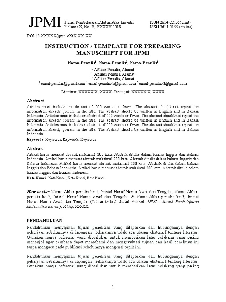 Template JPMI | PDF