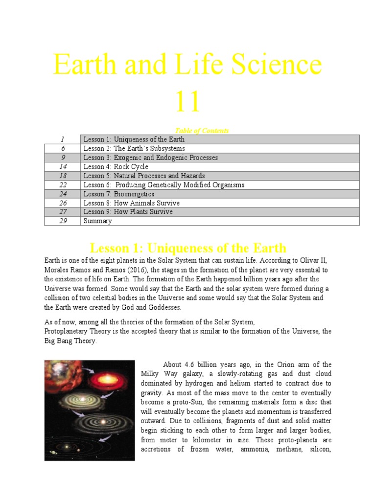 Earth’s Unique Characteristics and Life | PDF | Fault (Geology) | Plate ...