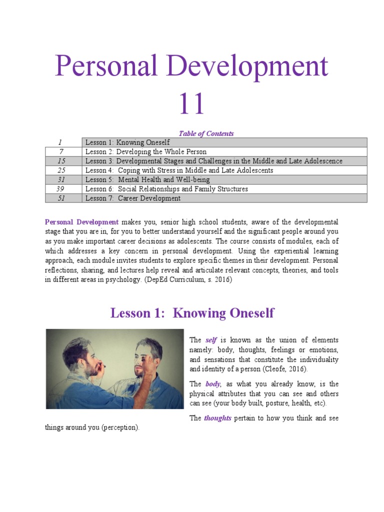 Personal Development Notes | PDF | Adolescence | Puberty