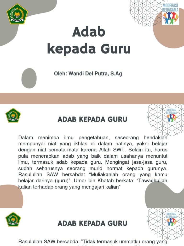 Adab Kepada Guru | PDF