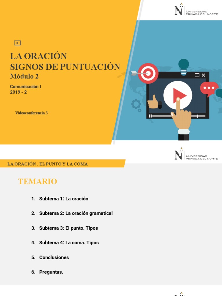 Semana 3 La Oración y Signos de Puntuación | PDF | Oración (Lingüística ...