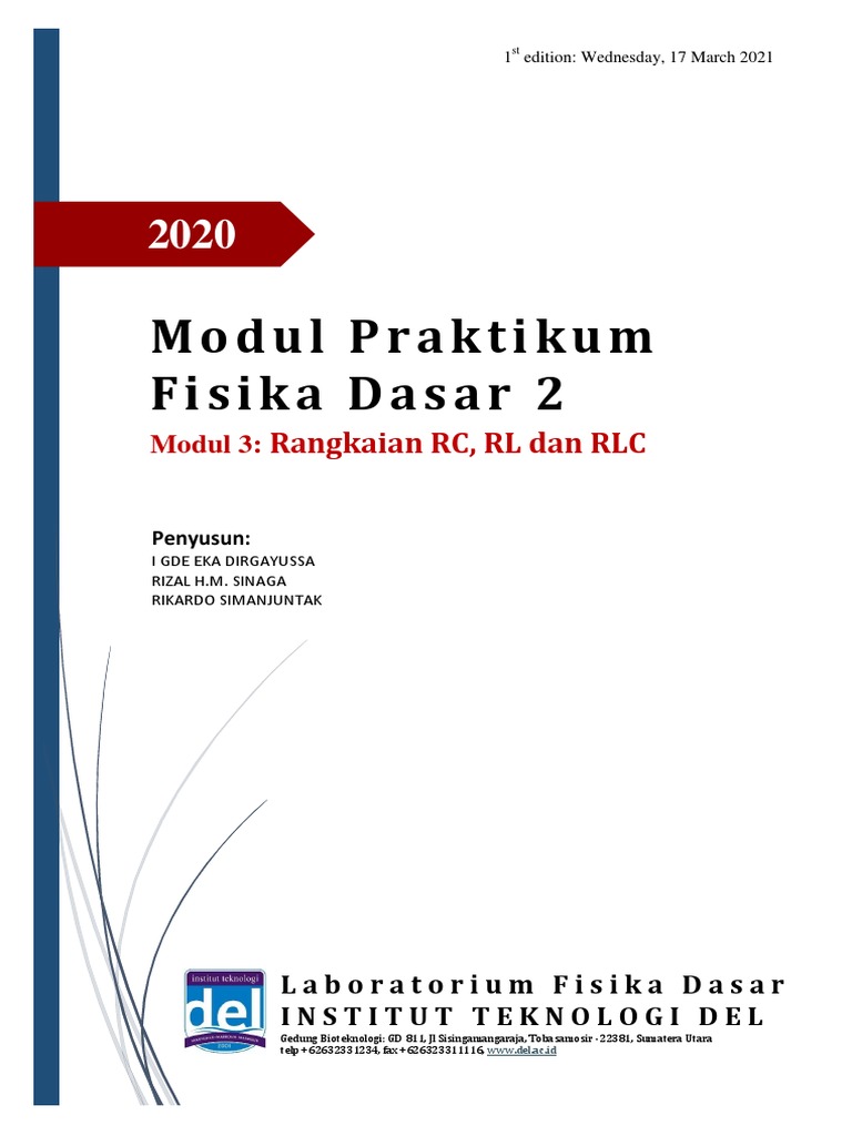 Laporan Praktikum - RangkaianRC, RL - Dan - RLC | PDF