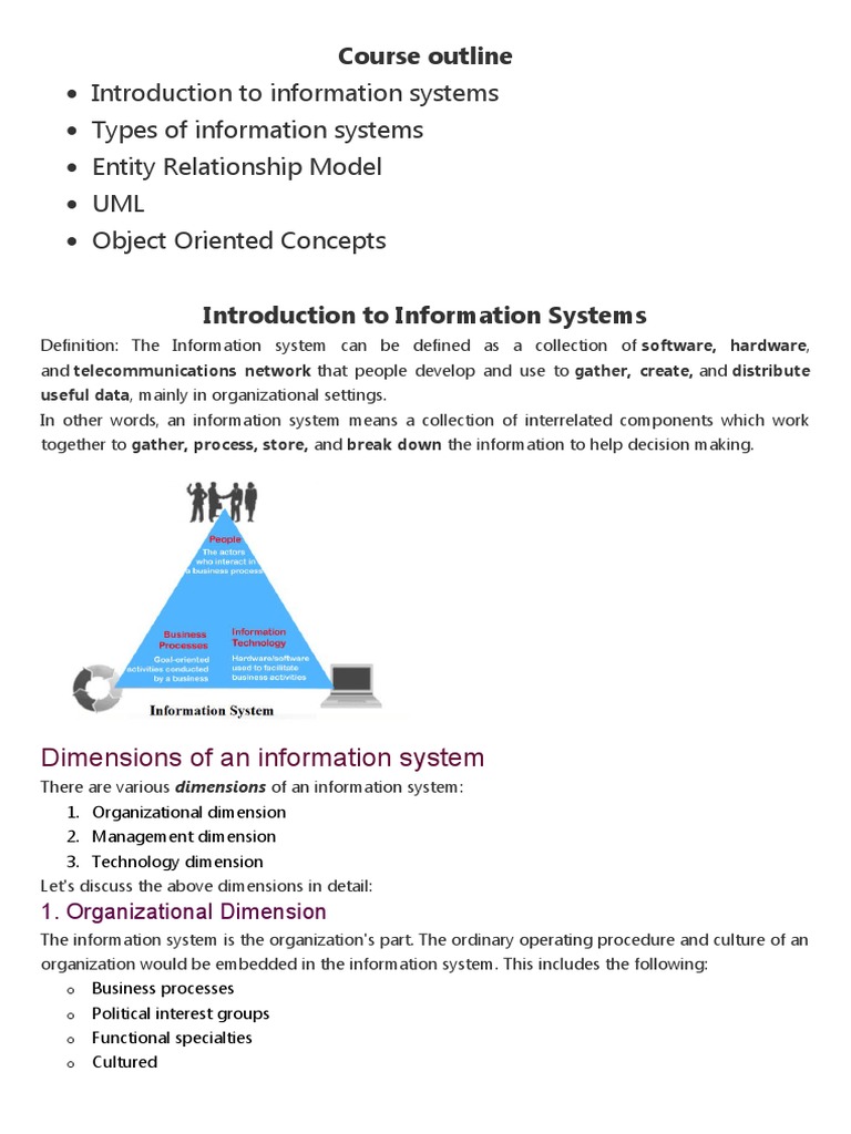 Introduction To Information Systems | PDF | Information System | Information