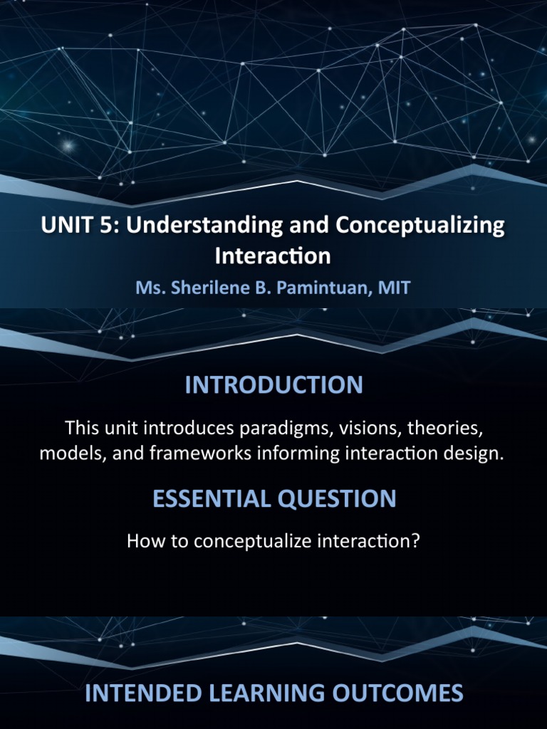 WEEK 5 LESSON UnderstandingAndConceptualizingInteraction | PDF ...