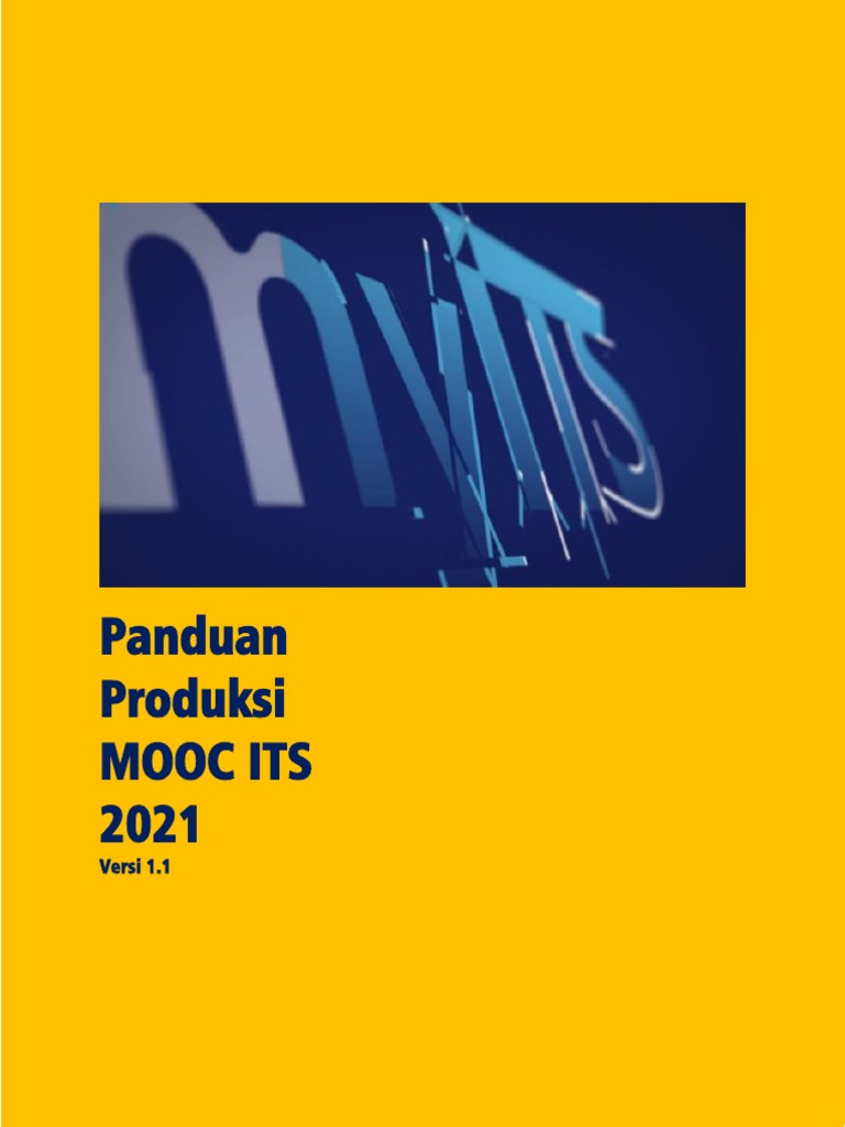 Panduan Produksi MOOC ITS 2021 | PDF