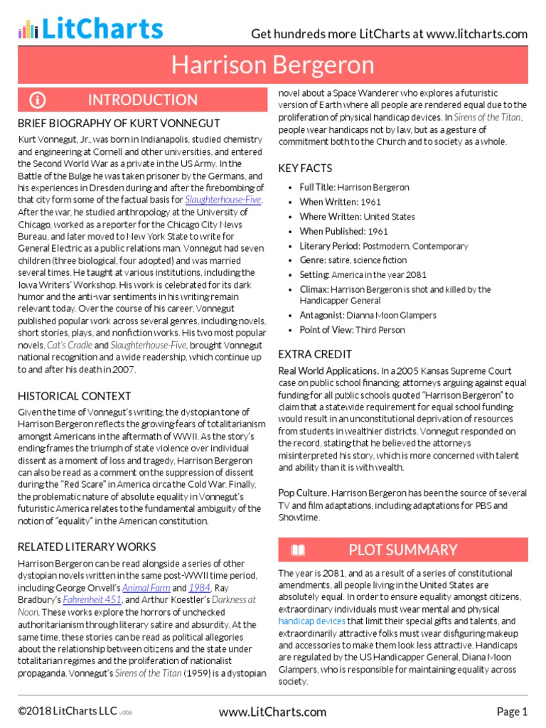 Harrison Bergeron: Intr Oduction | PDF | Social Science | History