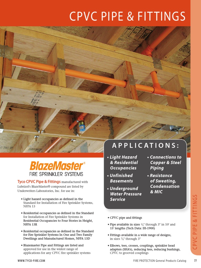 Alvenius CPVC | PDF | Pipe (Fluid Conveyance) | Fire Sprinkler System