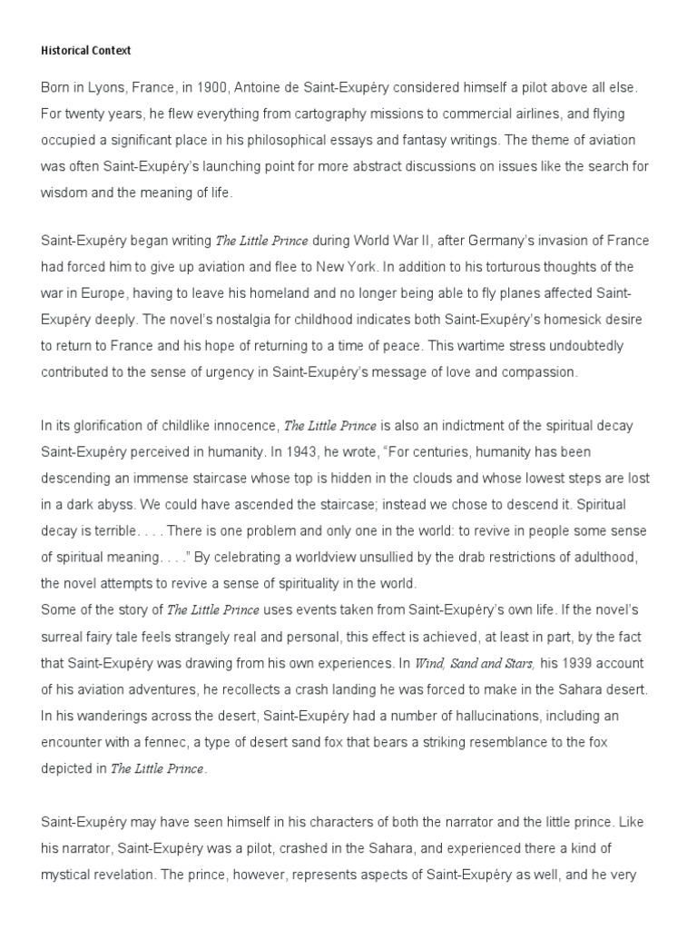 Story of The Little Prince | PDF | The Little Prince