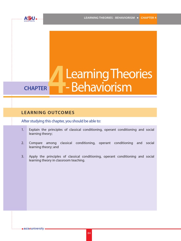 Learning Theories - Behaviorism | PDF | Classical Conditioning | Reinforcement