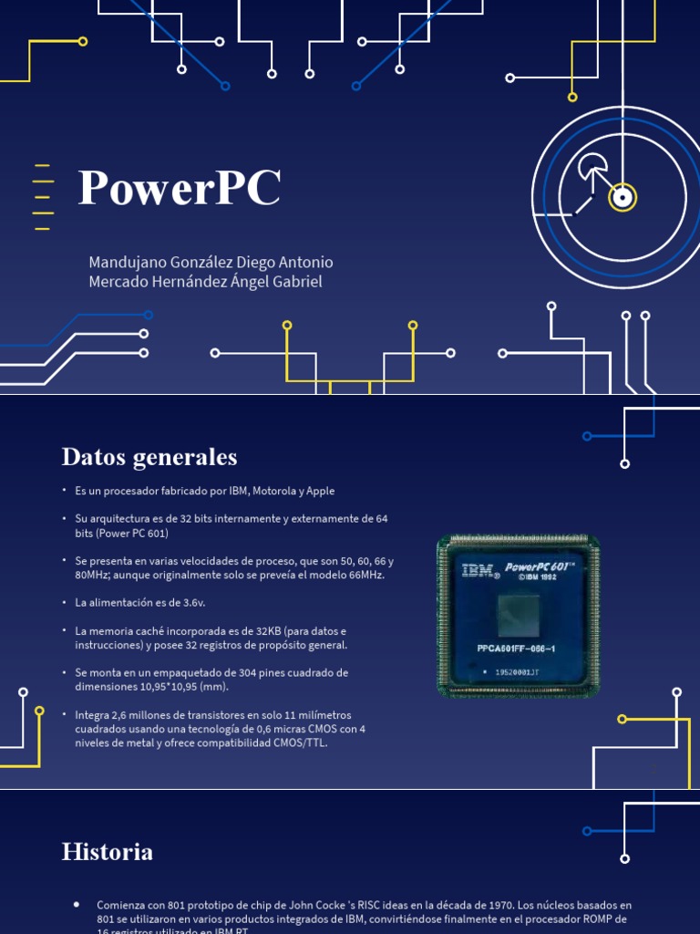 Historia y Arquitectura del PowerPC | PDF | Microprocesador | Circuito ...