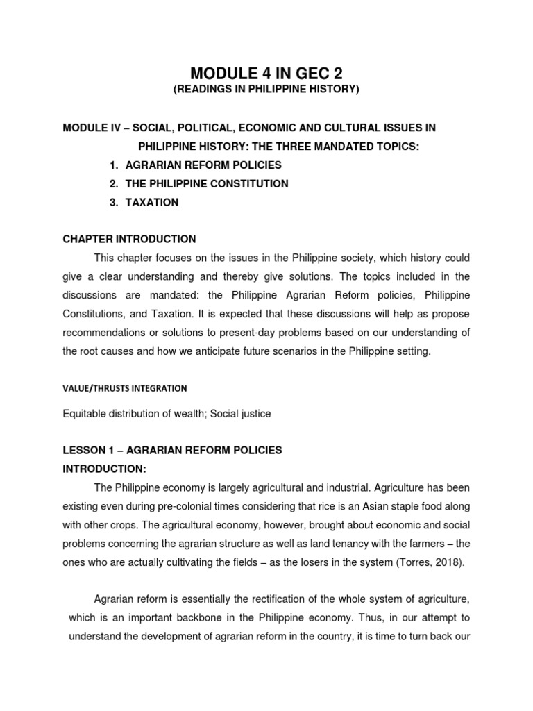 Module in GEC 2 Chapter 4 | PDF | Economies