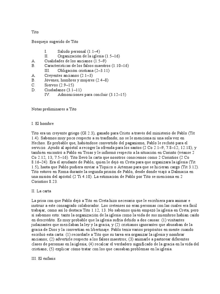 Tito | PDF | Pablo el apóstol | Iglesia Católica