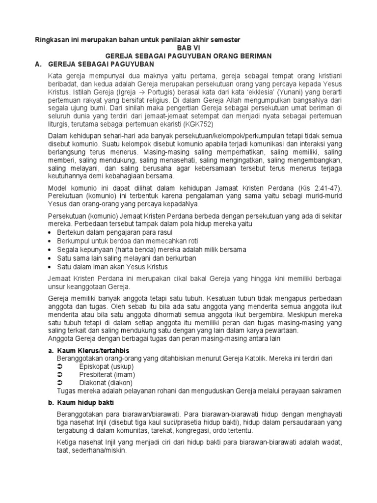 Ringkasan Bab VII Kls 8 | PDF