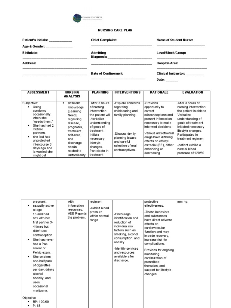 Nursing Care Plan | PDF | Nursing | Therapy