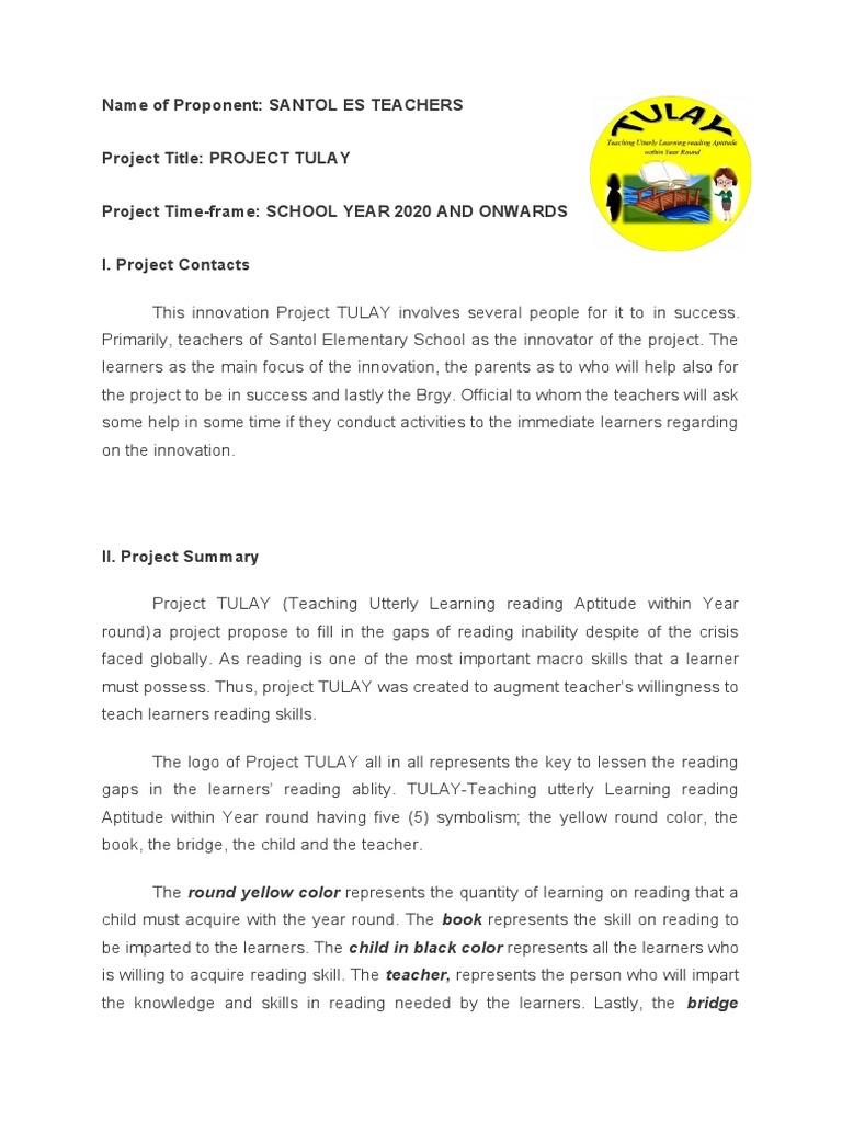Project Tulay | PDF | Learning | Teachers