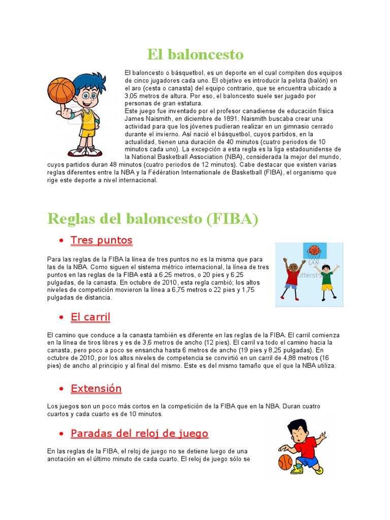 Proyecto de Baloncesto | PDF | Mano | Deportes