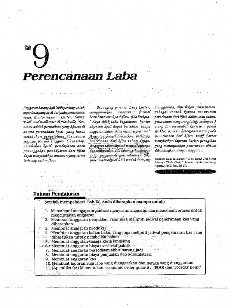 BAB 9-Perencanaan Laba | PDF