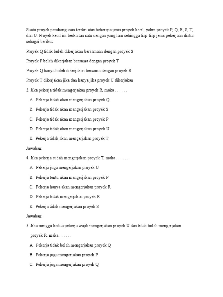 SOal Penalaran Analitik Muhammad Fatihul Iqmal | PDF