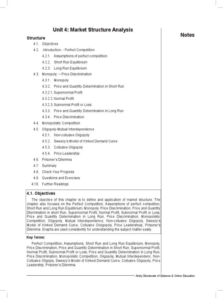 Eco Textual Learning Material - Module 4 | Download Free PDF | Oligopoly | Profit (Economics)