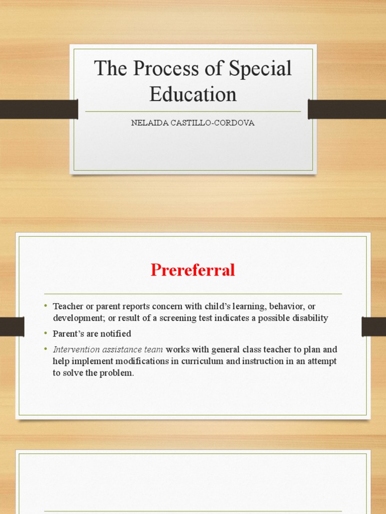 The Special Education Process | PDF | Individualized Education Program ...