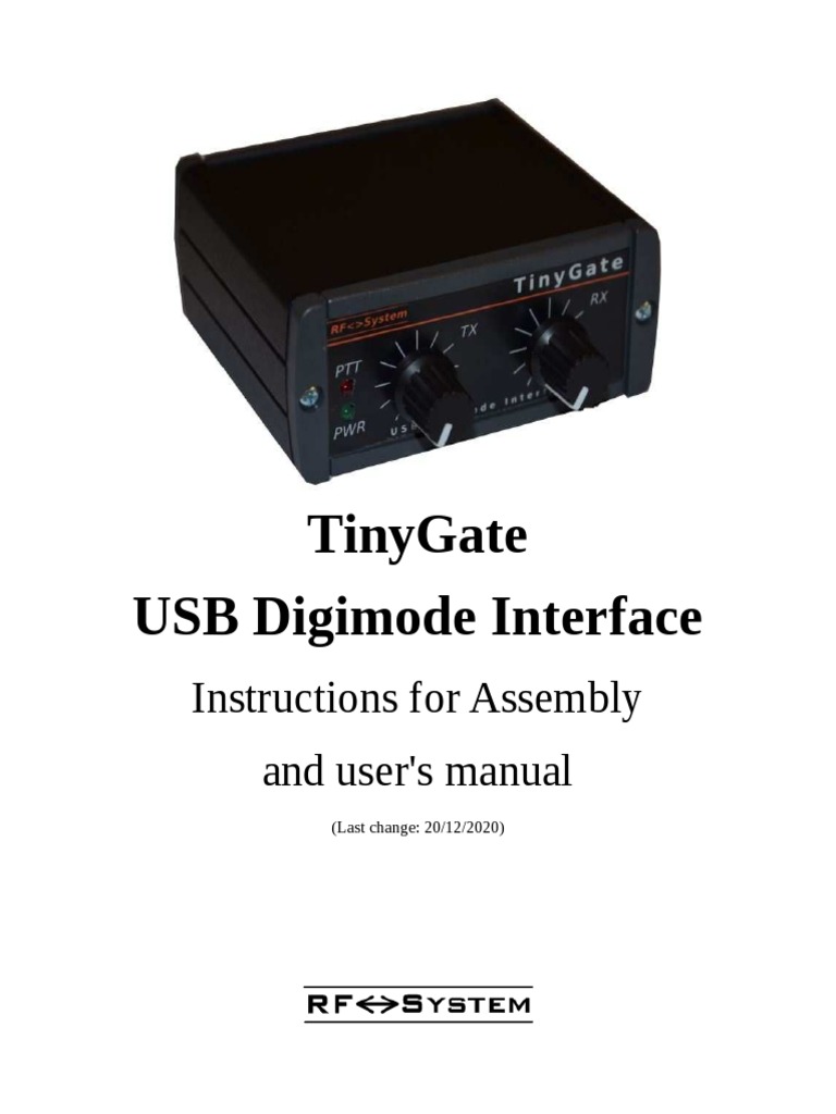 Tinygate Usb Digimode Interface: Instructions For Assembly and User'S Manual | PDF | Soldering ...