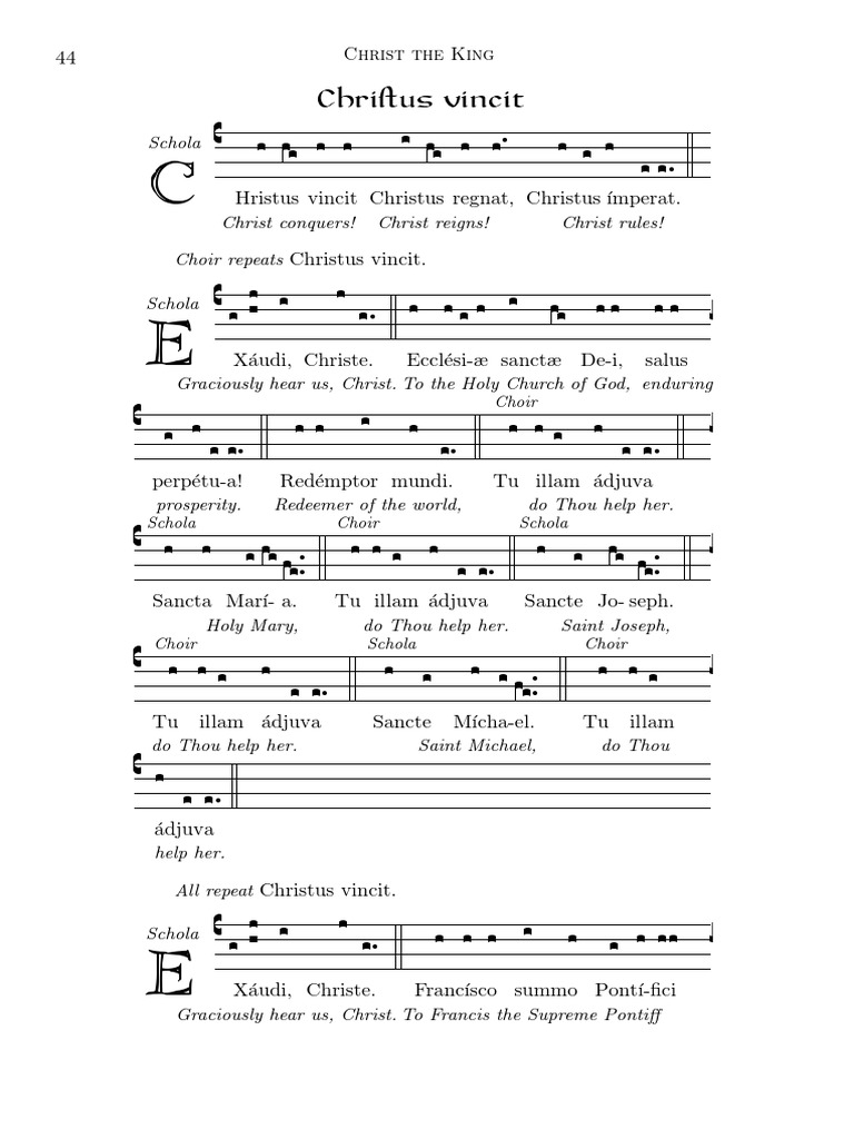 Christus Vincit: Hymn and Lyrics | PDF | Christian Worship And Liturgy