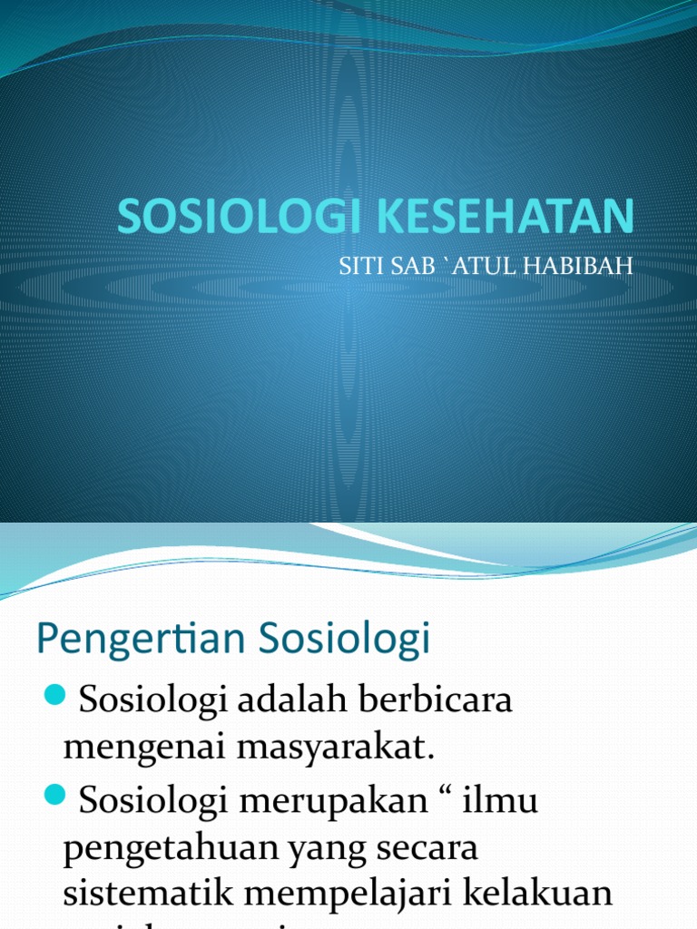 Materi Sosiologi Kesehatan Baru Pdf