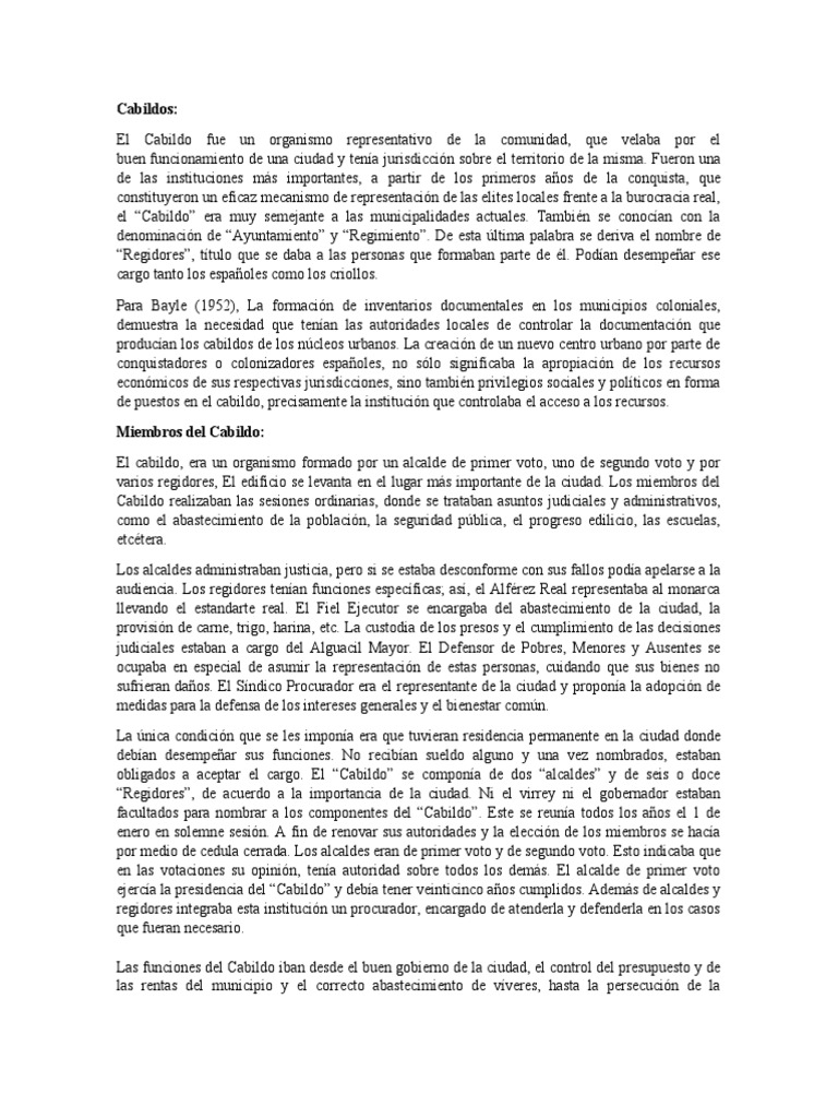 Cabildos | PDF | Gobierno