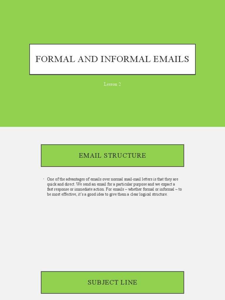 Formal and Informal Emails | PDF