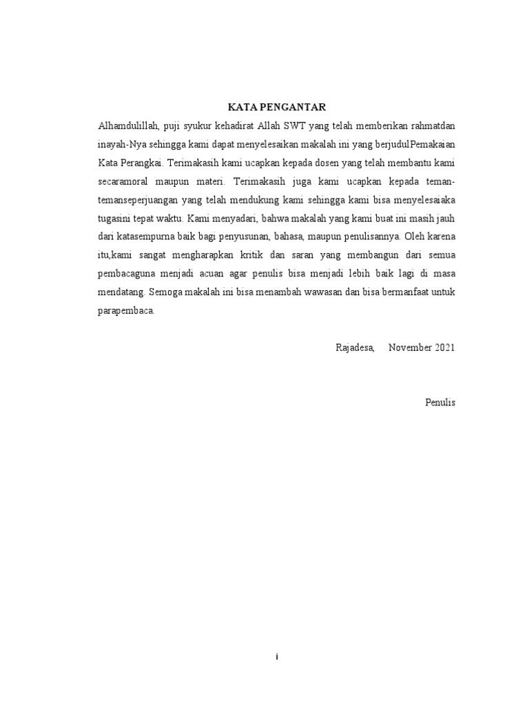 Pemakaian Kata Perangkai dalam Bahasa | PDF | Karier & Perkembangan ...