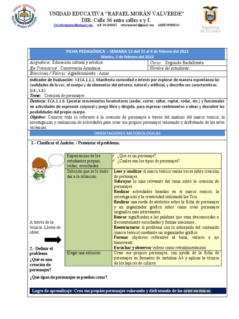 Ficha Abp 2do Eca0 1-2-2022 | PDF | Argumento | Cognición