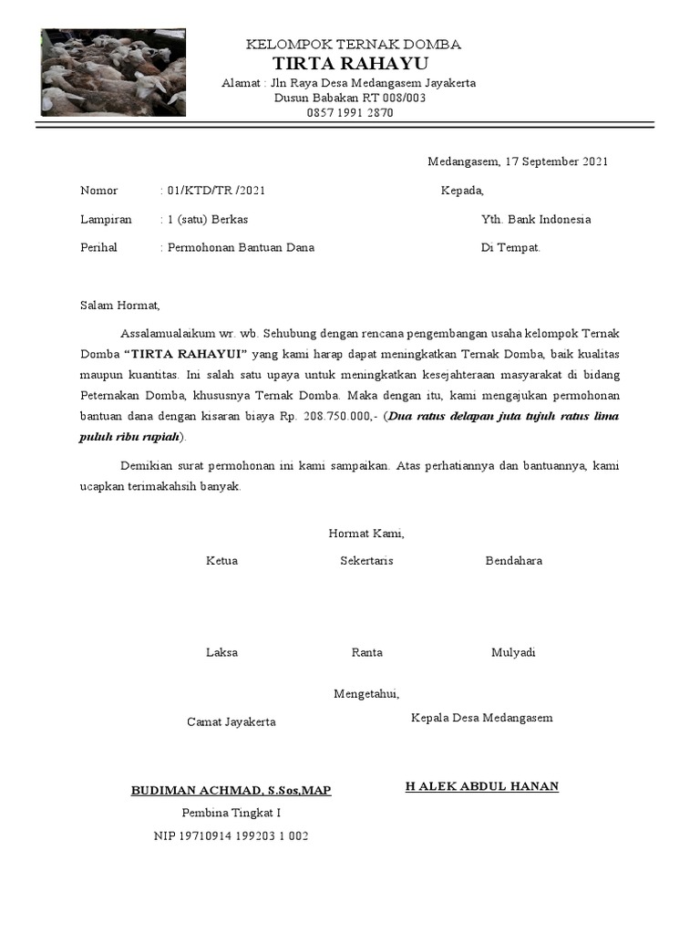 Proposal Domba Sri Rahayu | PDF