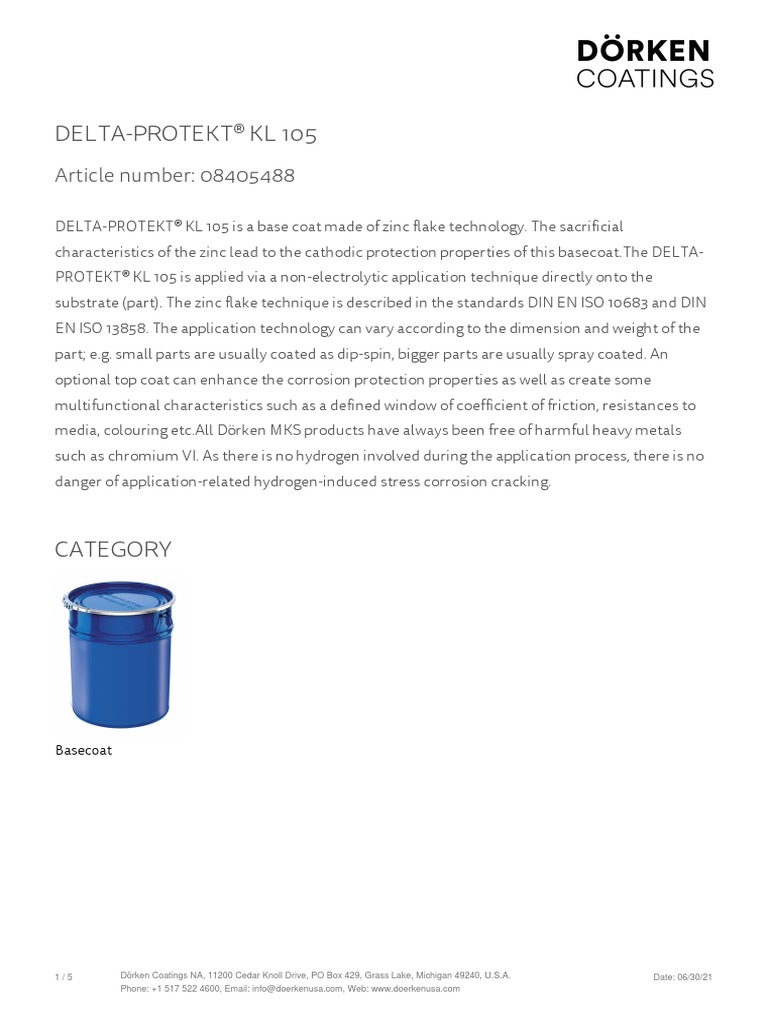DELTA-PROTEKT_KL_105 | PDF | Corrosion | Applied And Interdisciplinary ...