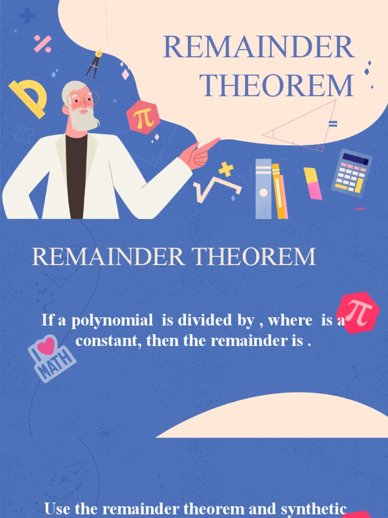 Remainder and Factor Theorem Guide | PDF | Language Arts & Discipline ...