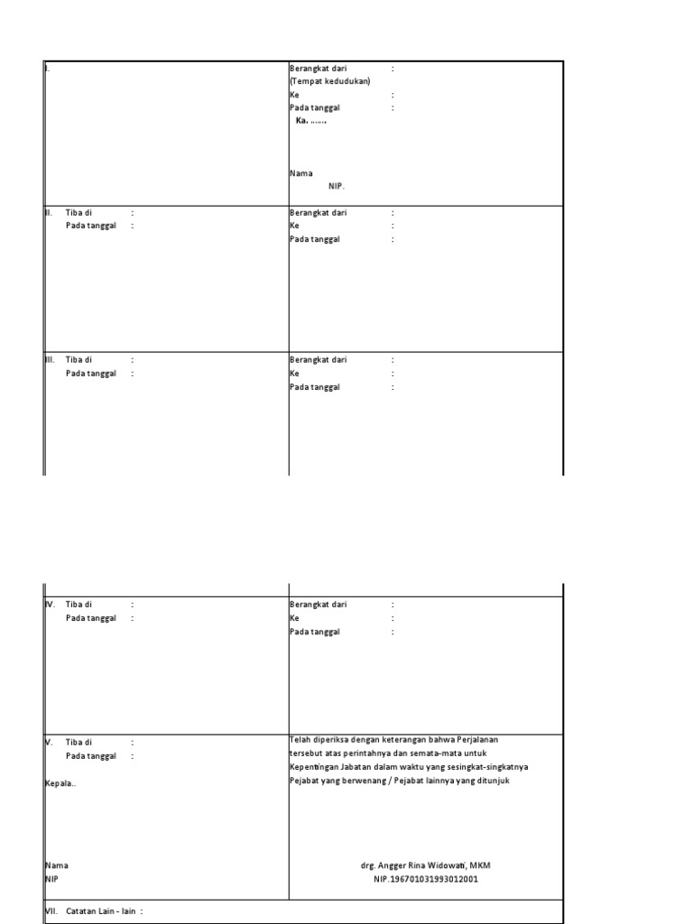 FIle Dan Contoh Pengisian SPPD Peserta PIDI 2022 Baru | PDF