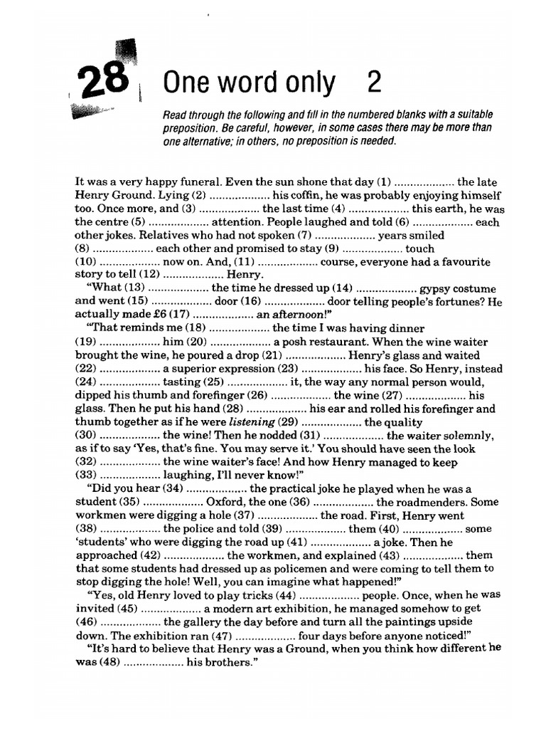 Test Your Prepositions - 2 | PDF