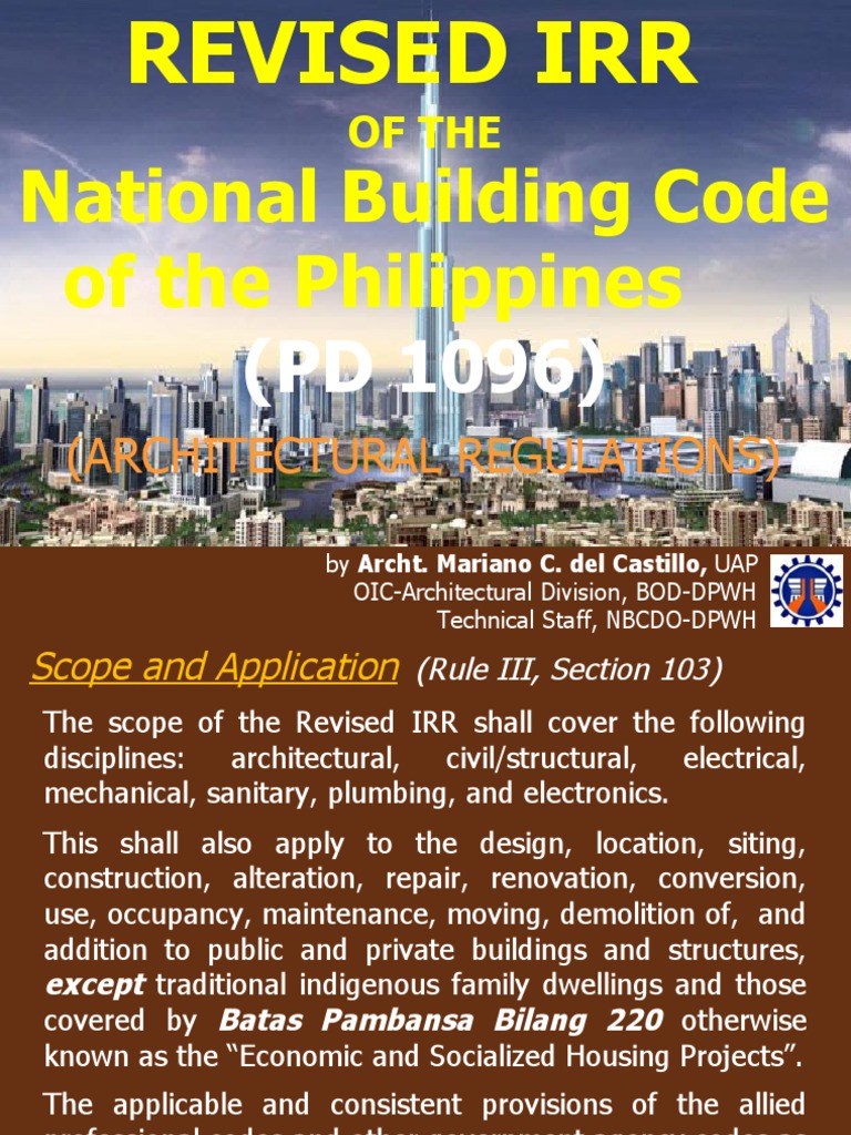 Revised IRR of National Building Code | PDF | Masonry | Accessibility