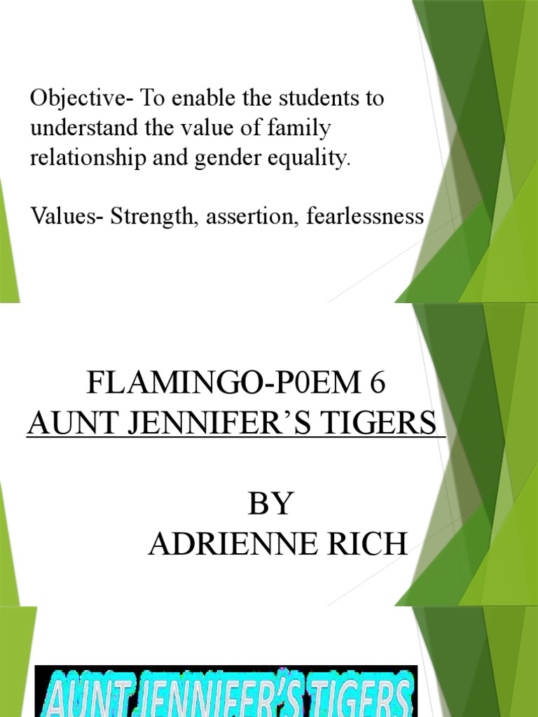 Aunt Jennifer's Tigers | PDF | Poetry