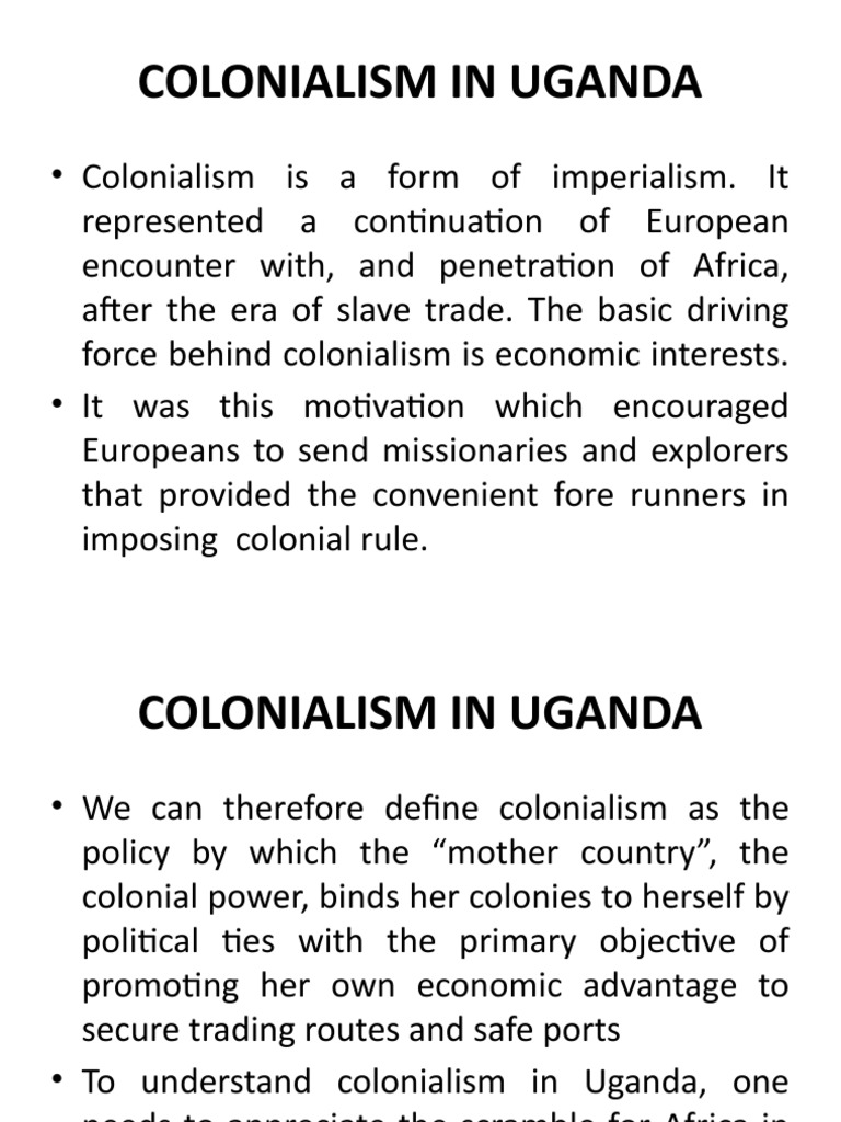 Colonialism in Uganda | PDF | Imperialism | Capitalism