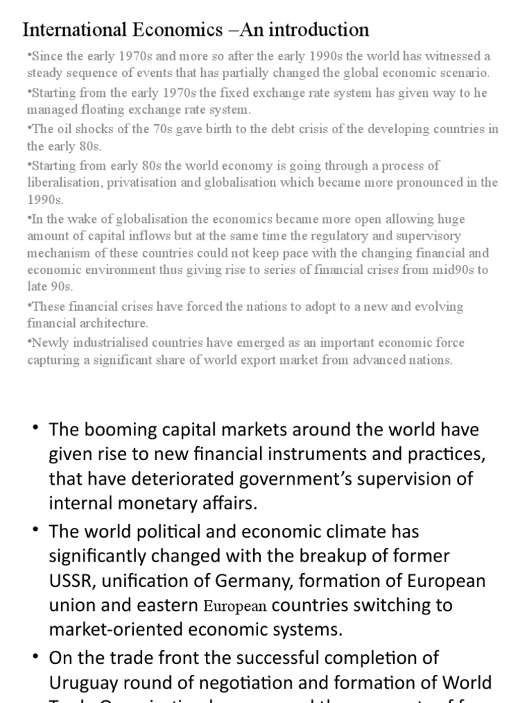 International Economics | PDF | International Economics | Money