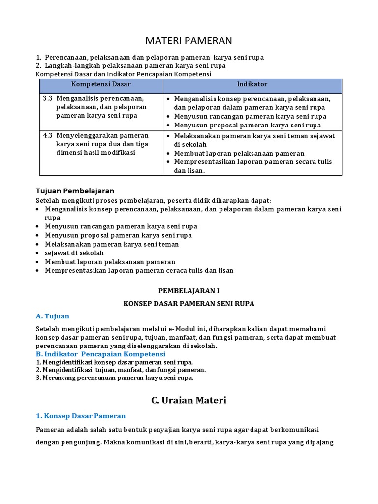 Materi Pameran | PDF