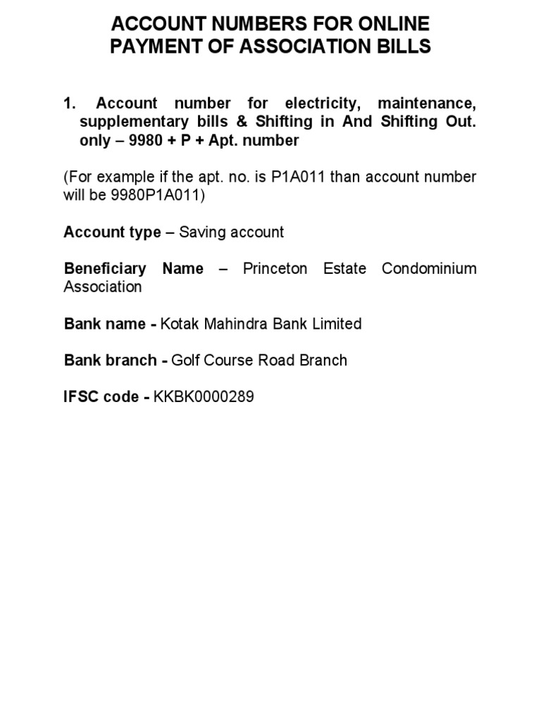 Account Number Format | PDF