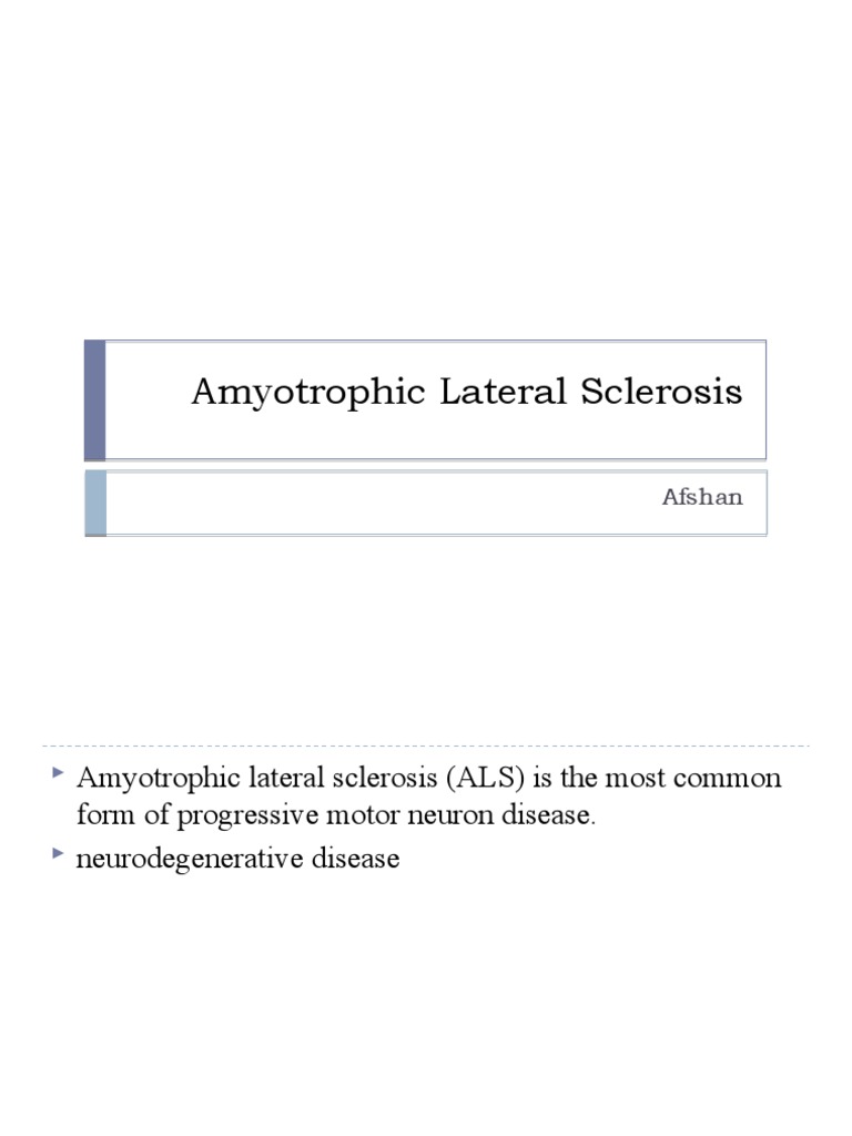 Amyotrophic Lateral Sclerosis | PDF | Amyotrophic Lateral Sclerosis ...
