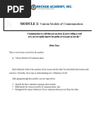 Models of Communication | PDF | Communication | Linguistics