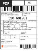 Sample JNT Waybill | PDF