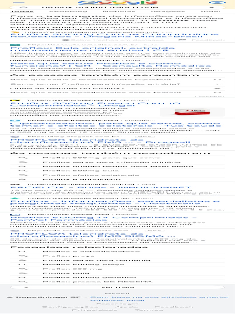 Proflox 500mg: Indicações e Uso Seguro | PDF | Infecção | Infecção do ...