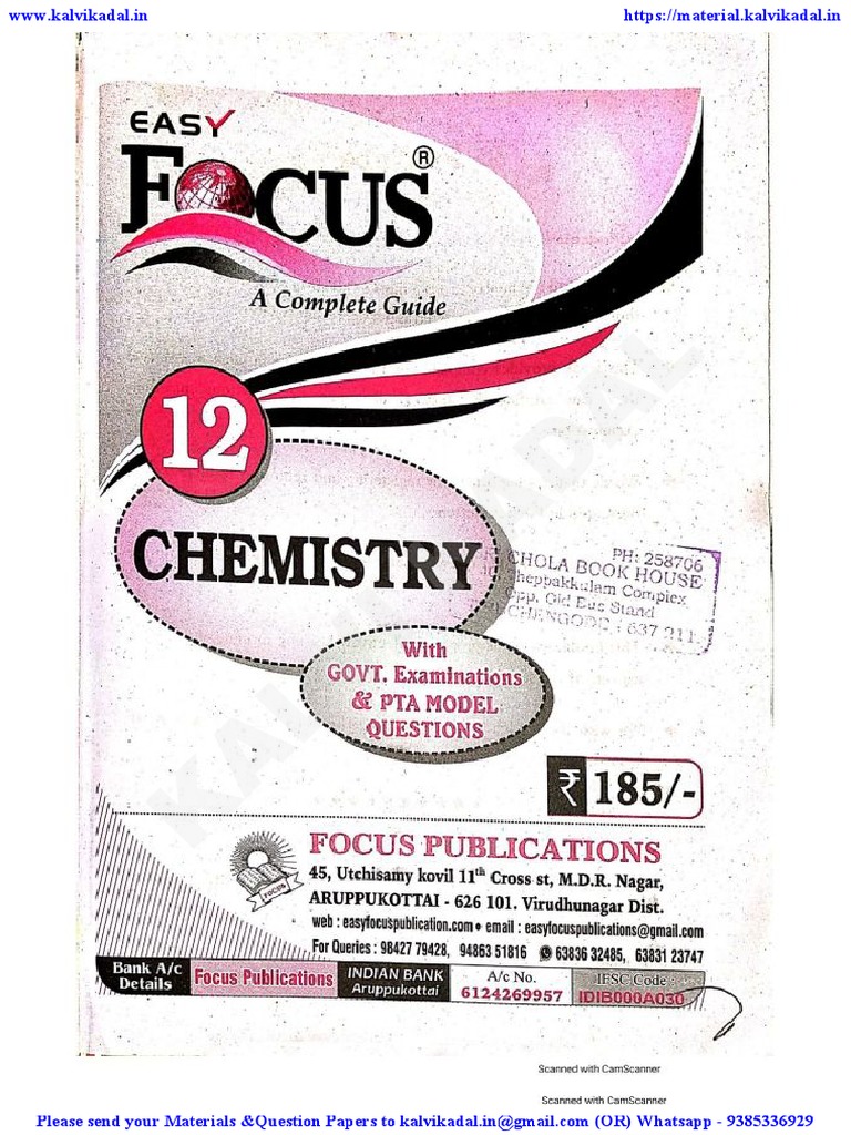 12 TH Chemistry Focus Guide | PDF