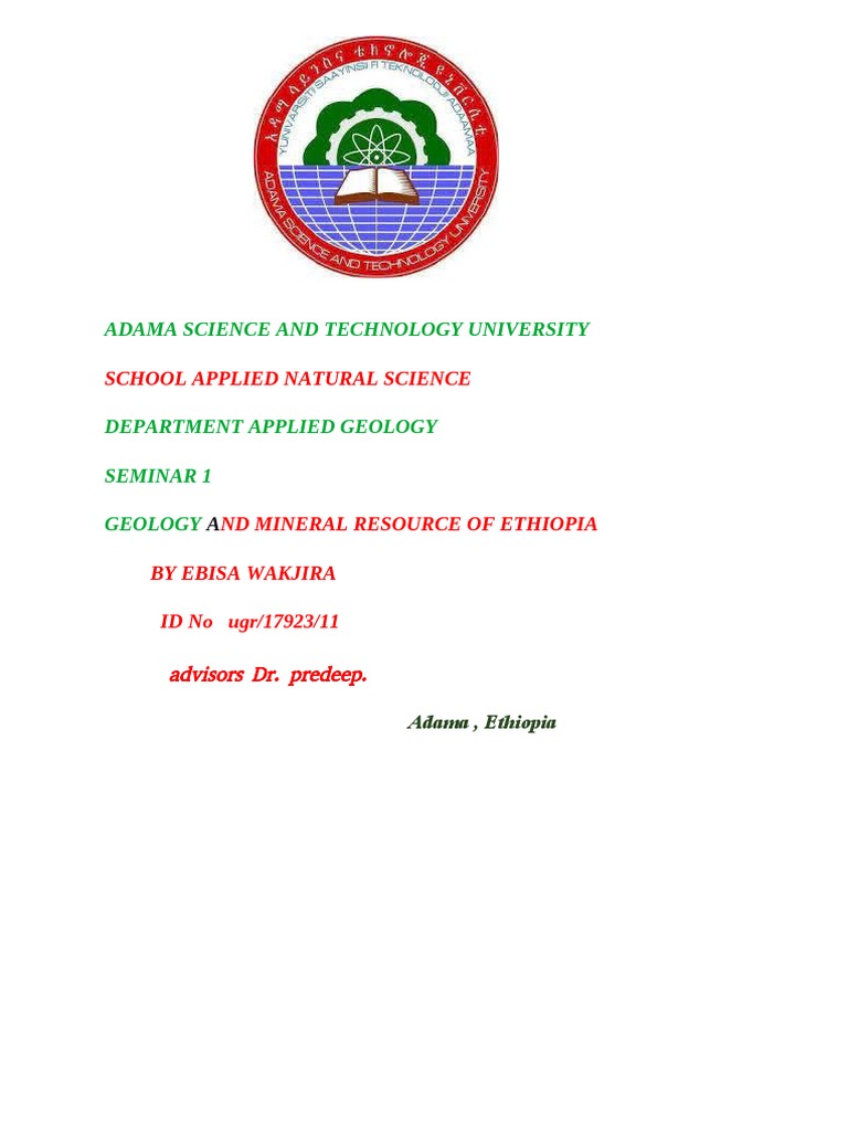 Adama Science and Technology University: School Applied Natural Science ...