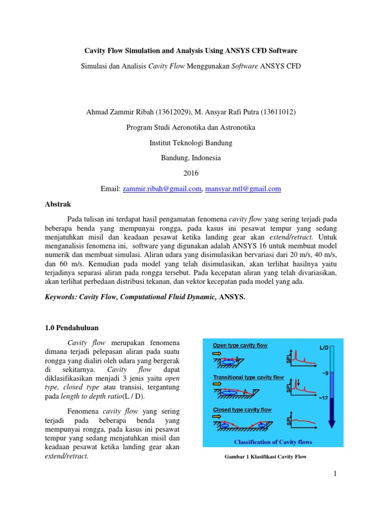 Cavity Flow Simulation and Analysis Usin | PDF